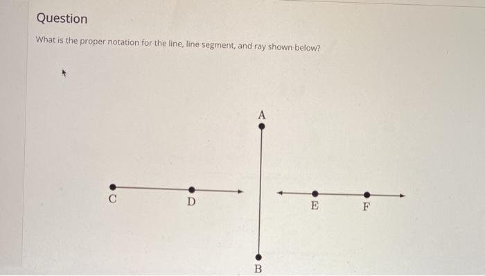 Solved Question What is the proper notation for the line, | Chegg.com