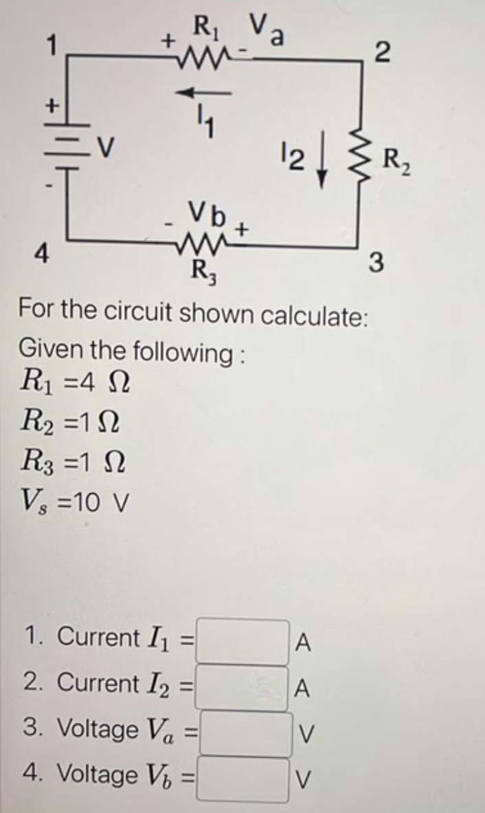 Solved For the circuit shown calculate:Given the following | Chegg.com