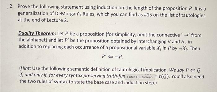 Solved Prove the following statement using induction on the | Chegg.com