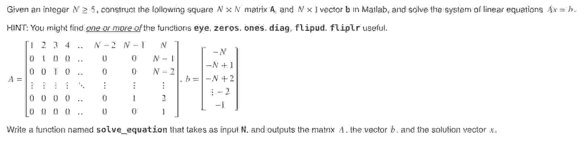 Solved Please solve this matlabgrader problem, the code to | Chegg.com Solved Please solve this matlabgrader problem, the code to | Chegg.com