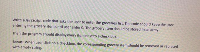 Solved Write a JavaScript code that asks the user to enter | Chegg.com