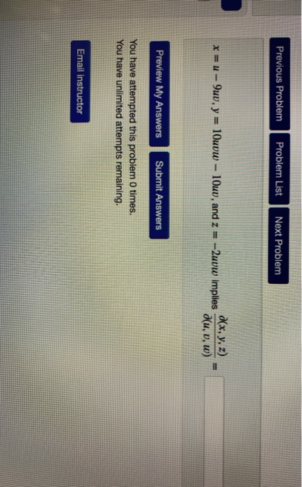 Solved Previous Problem Problem List Next Problem x = x - | Chegg.com