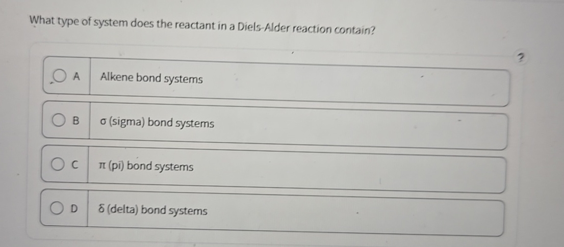 Solved What type of system does the reactant in a | Chegg.com