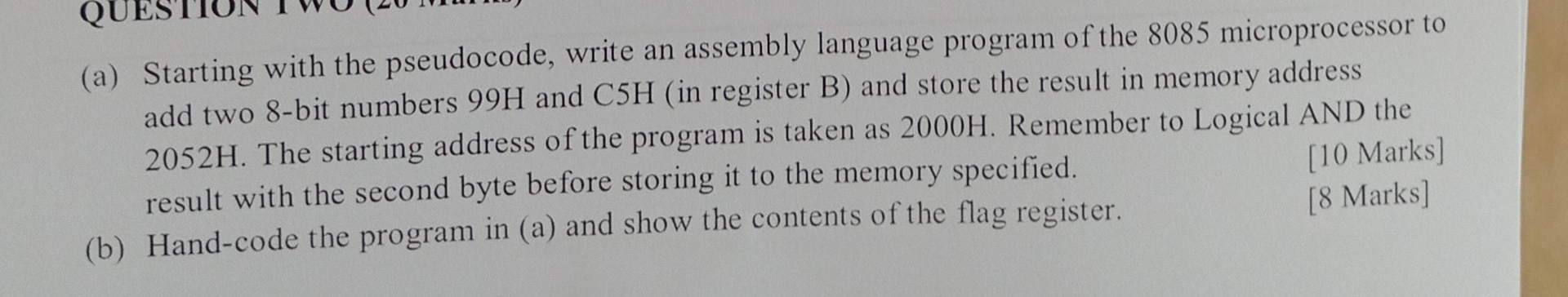 Solved (a) ﻿Starting with the pseudocode, write an assembly | Chegg.com