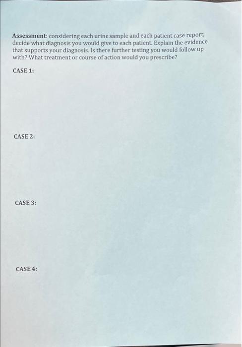 Urinalysis Case Study Case 1 - 23 year old pregnant | Chegg.com