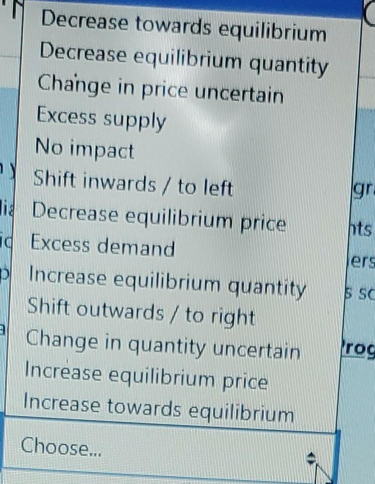 Solved Decrease towards equilibrium Decrease equilibrium | Chegg.com
