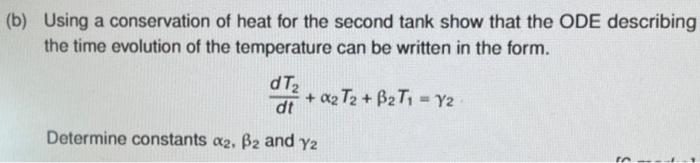 Solved 1. Two interlinked tanks of volumes V1( m3) and V2( | Chegg.com