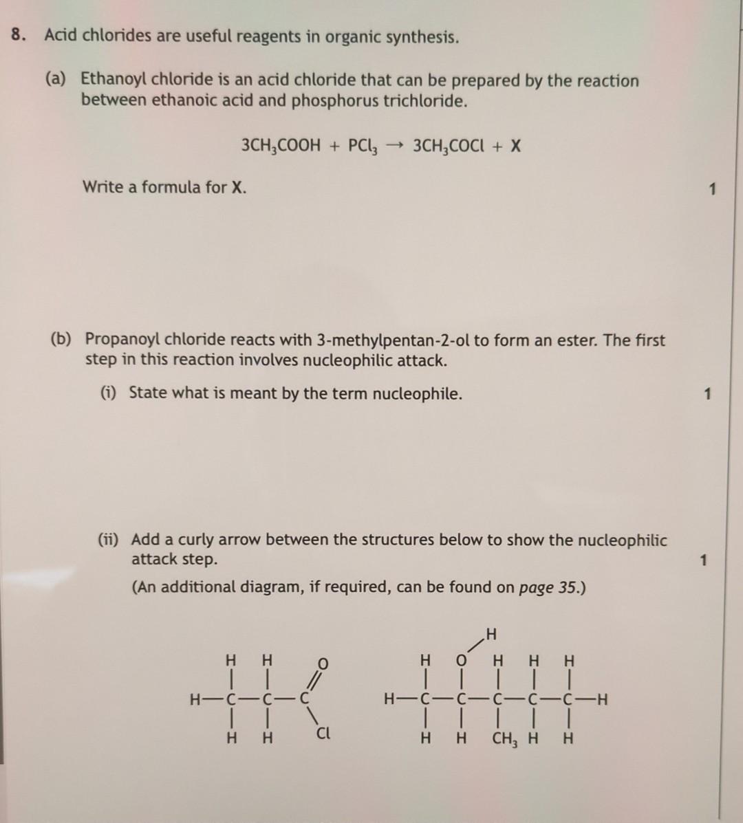 Solved Acid chlorides are useful reagents in organic | Chegg.com