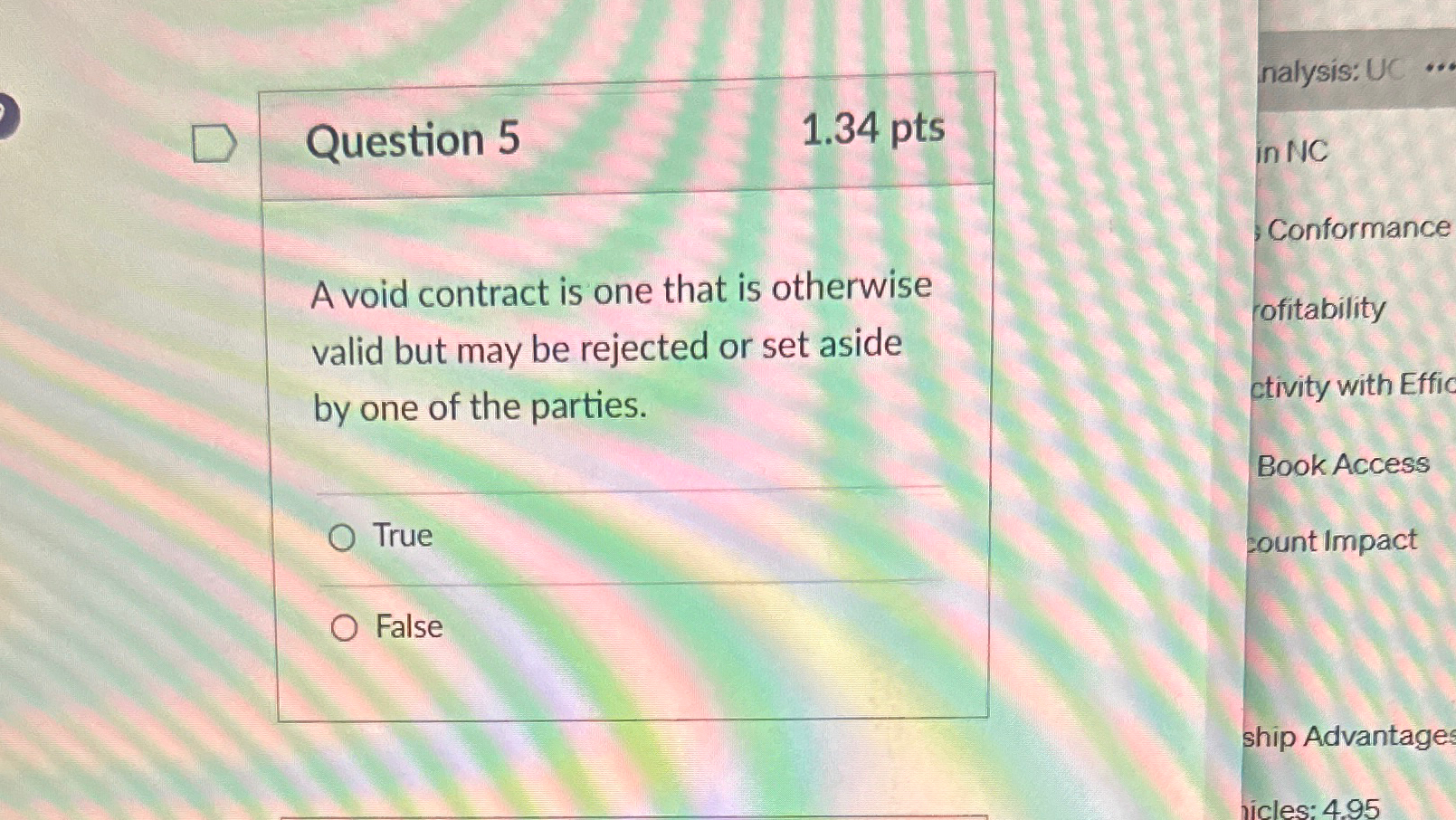 Solved Question 51.34 ﻿ptsA void contract is one that is | Chegg.com
