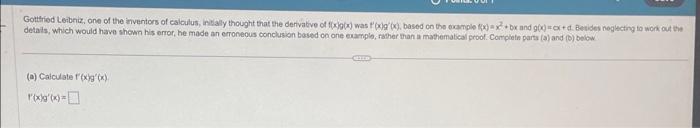 Solved detais, which would have shown his error, he made an | Chegg.com