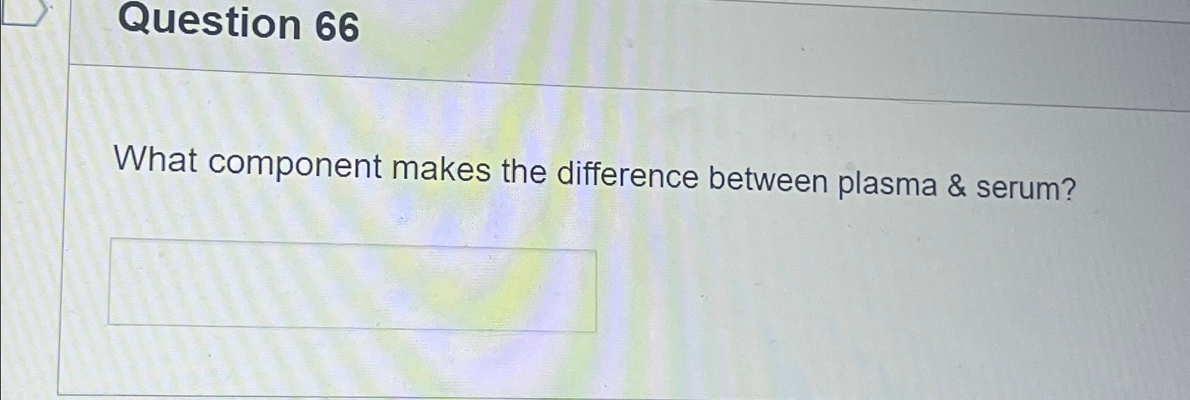 Solved Question 66What component makes the difference | Chegg.com