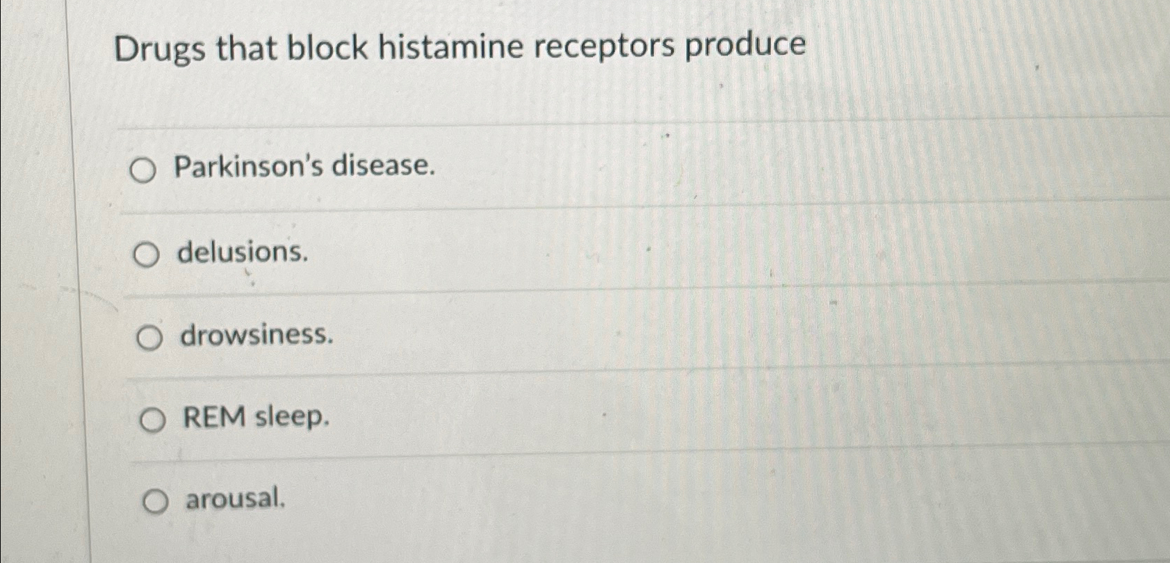 Solved Drugs that block histamine receptors | Chegg.com