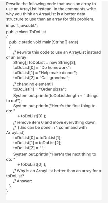 Solved Java and the directions is in the picture at the top. | Chegg.com