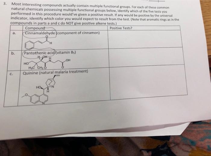Solved 3. Most interesting compounds actually contain | Chegg.com