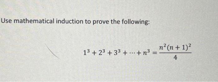 Solved discrete math Use mathematical induction to prove the | Chegg.com