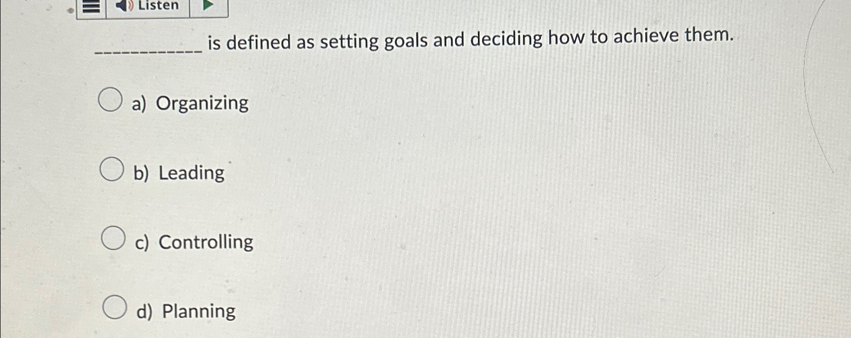 Solved is defined as setting goals and deciding how to | Chegg.com