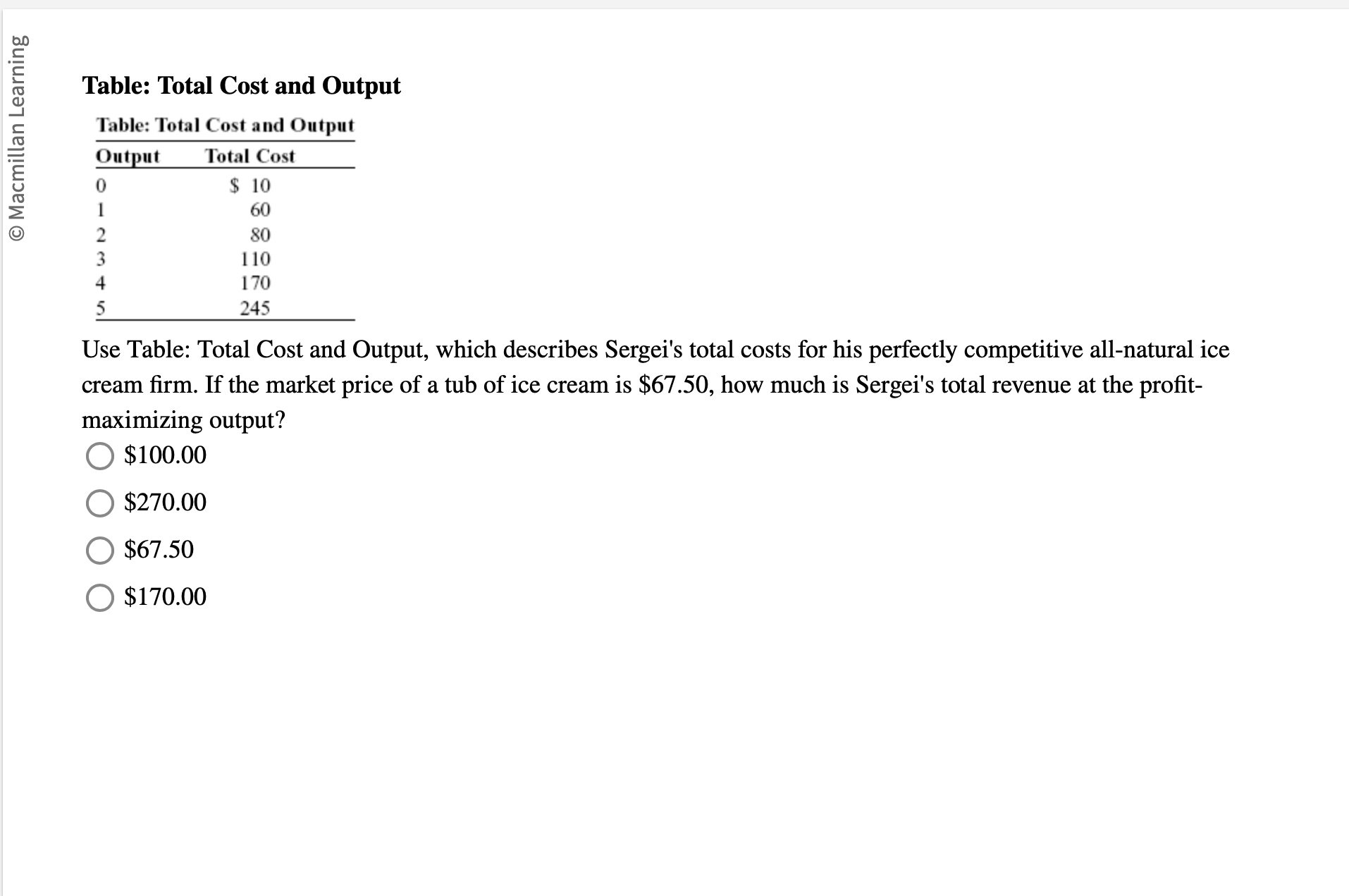 Solved Table: Total Cost and OutputTable: Total Cost and | Chegg.com