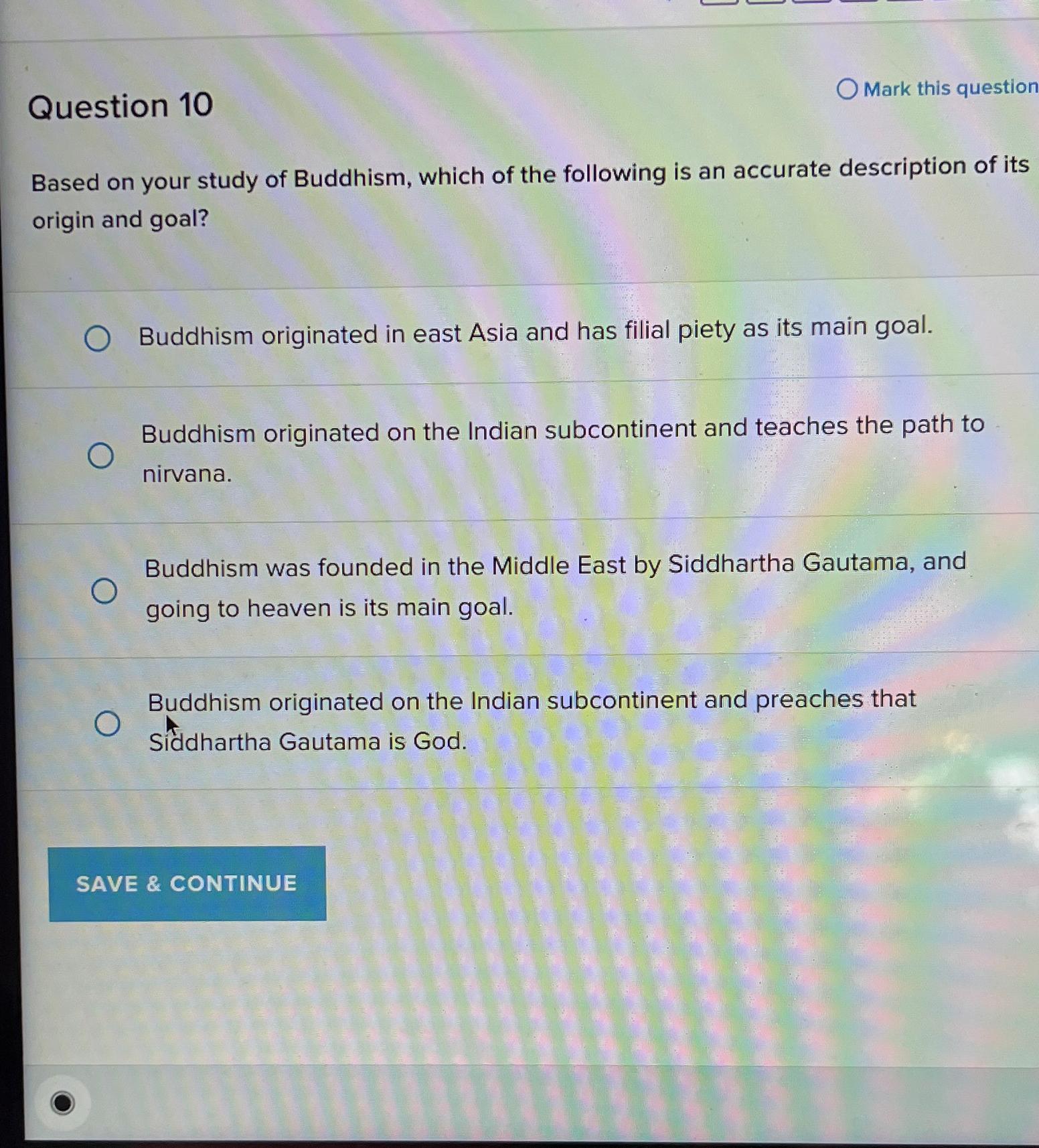 Solved Question 10Mark this questionBased on your study of | Chegg.com