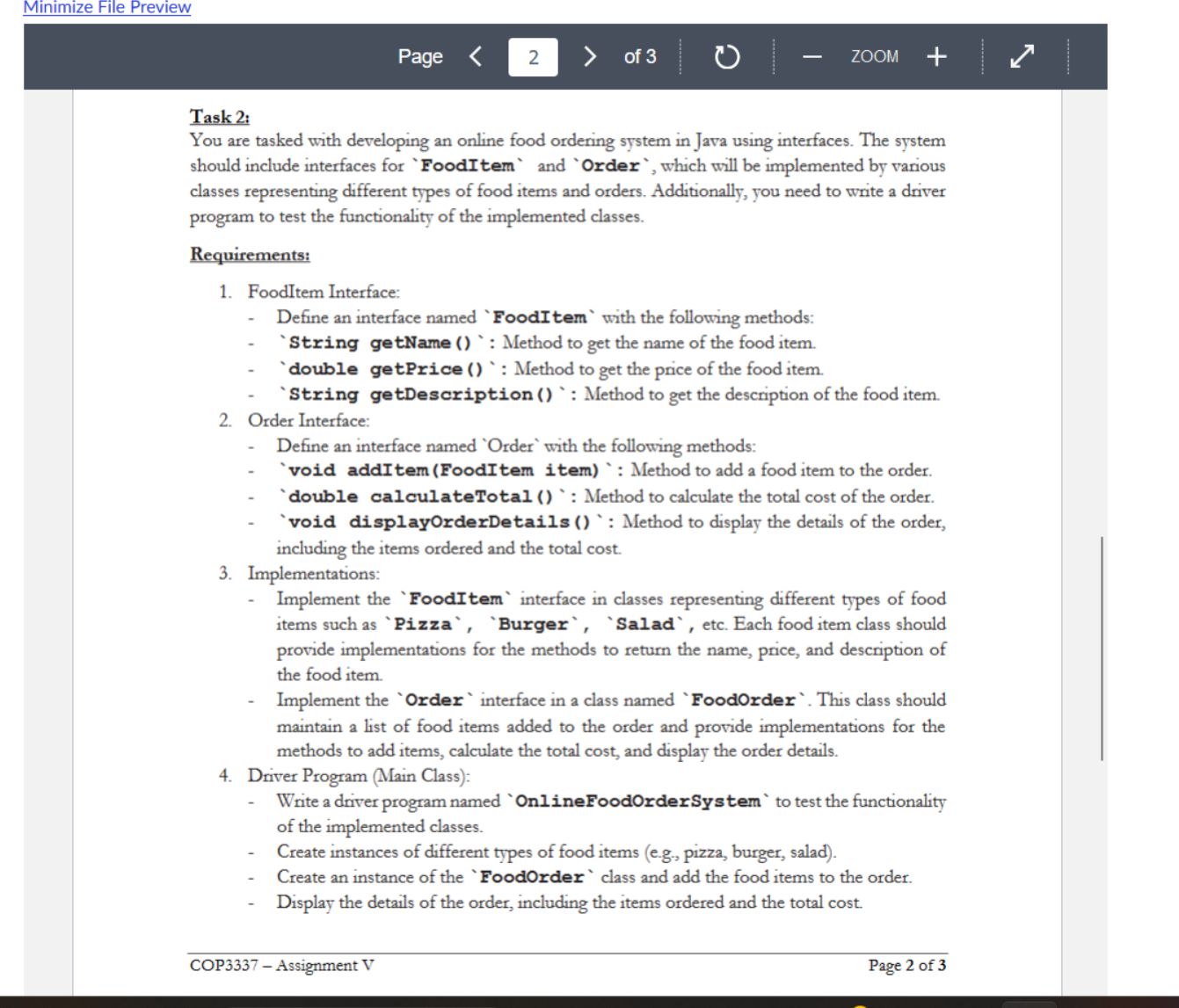 Solved Please help asap I need the code for the following | Chegg.com