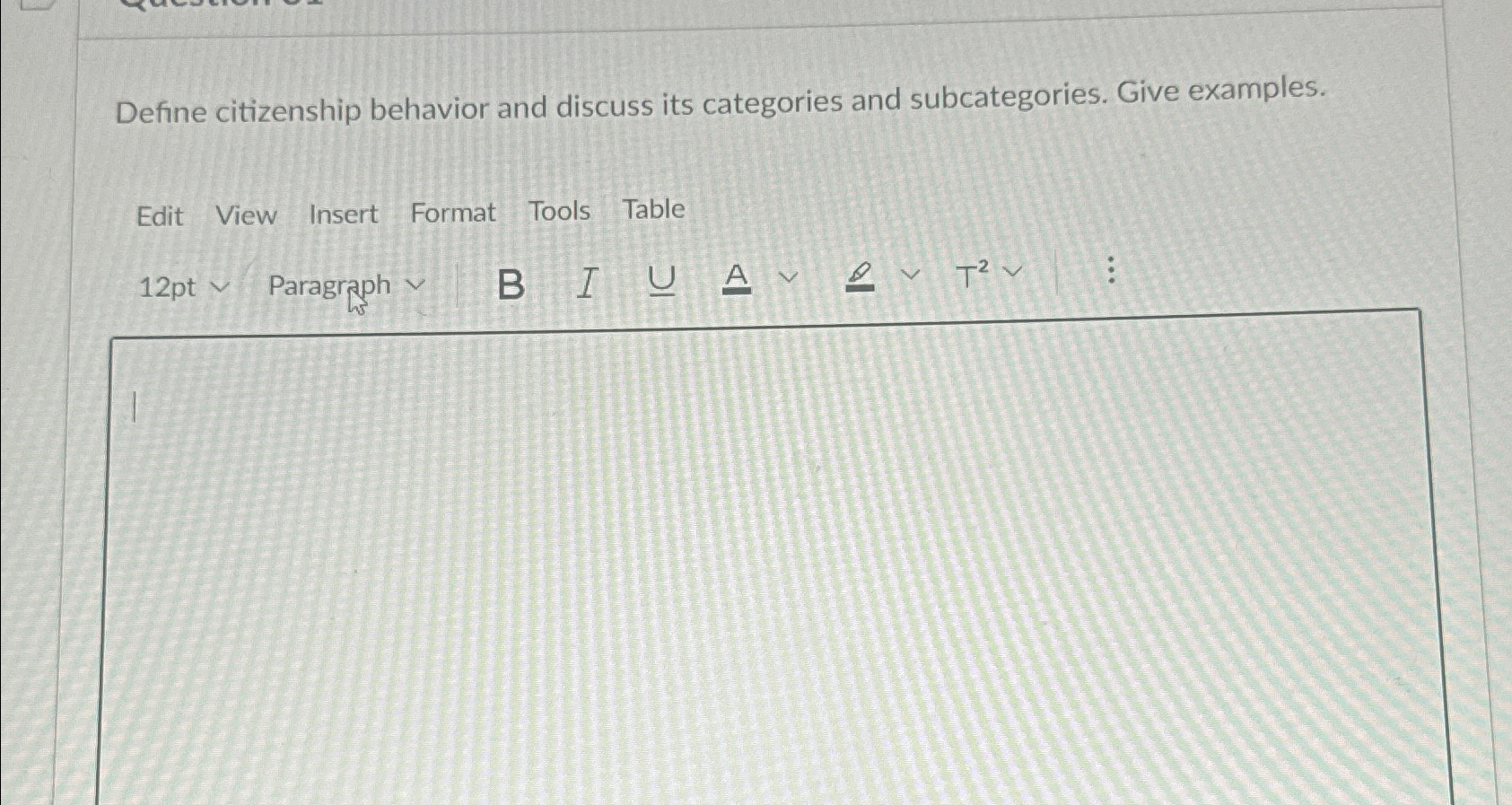 Solved Define citizenship behavior and discuss its | Chegg.com