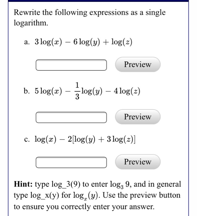 Solved Rewrite the following expressions as a single | Chegg.com