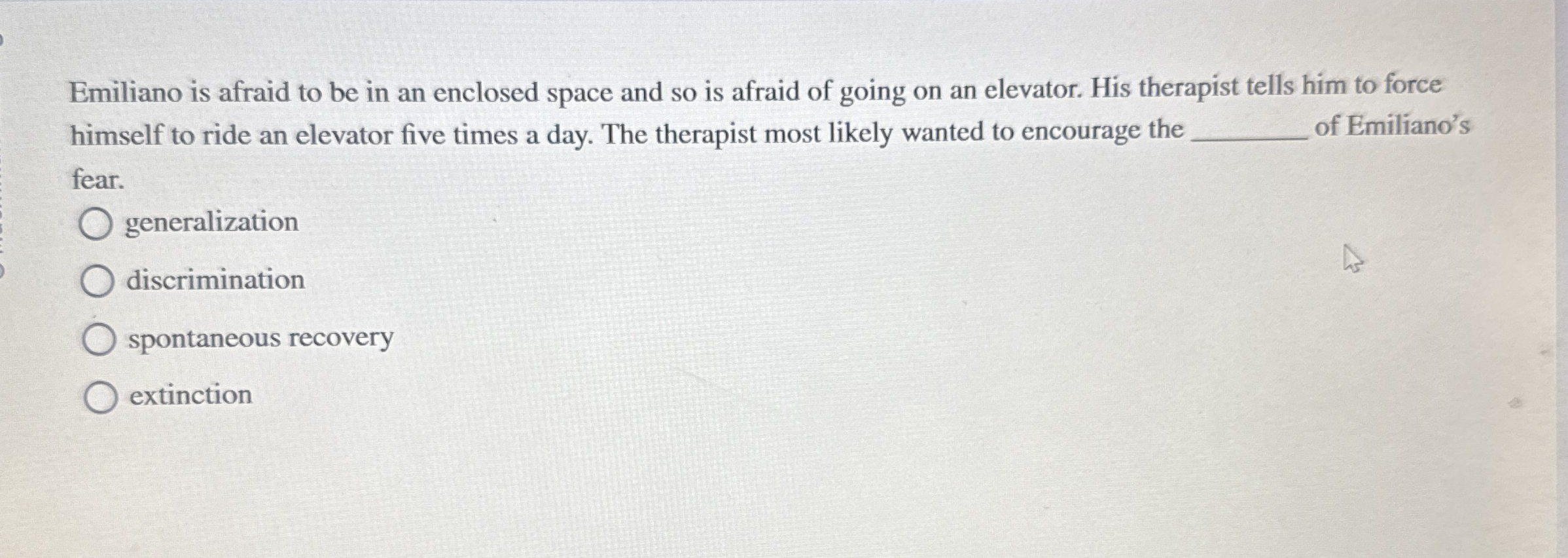 High Quality SOLUTION Emiliano is afraid to be in an enclosed space and ...