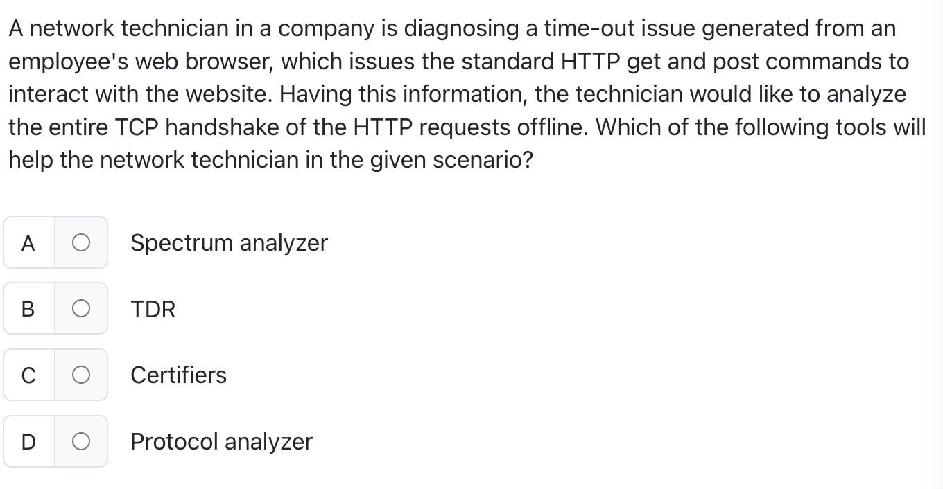Solved A network technician in a company is diagnosing a | Chegg.com