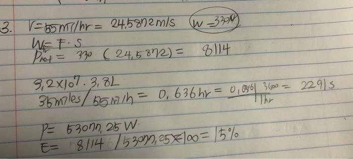 Solved V=55 m/hr=24,5872 m/sW=330 m) W=F⋅S Pret | Chegg.com