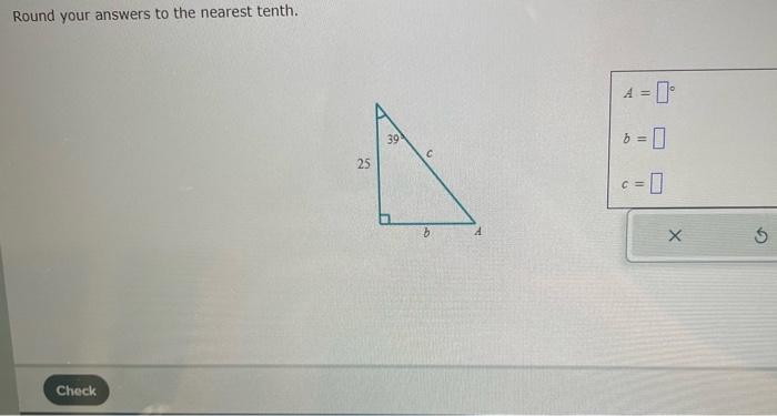 Solved Round your answers to the nearest tenth.Find x. Round | Chegg.com