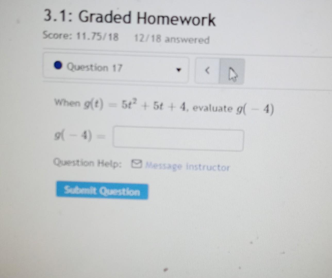 Solved 3.1: Graded Homework Score: 11.75/18 12/18 answered | Chegg.com Solved 3.1: Graded Homework Score: 11.75/18 12/18 answered | Chegg.com
