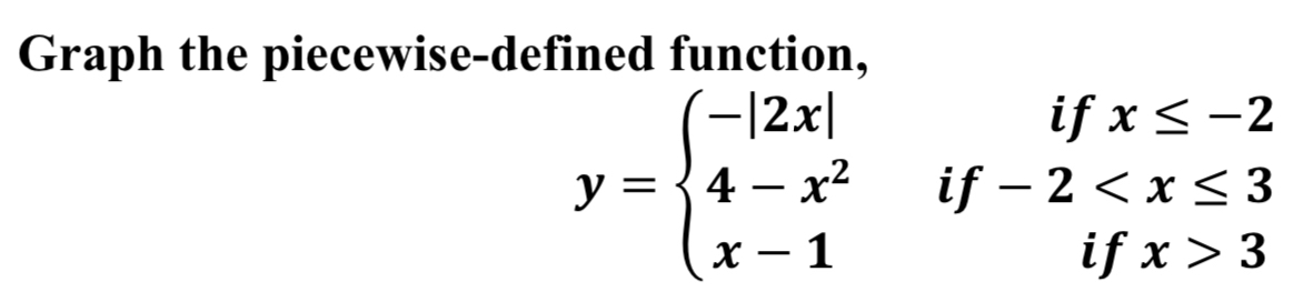 Solved Graph the piecewise-defined | Chegg.com