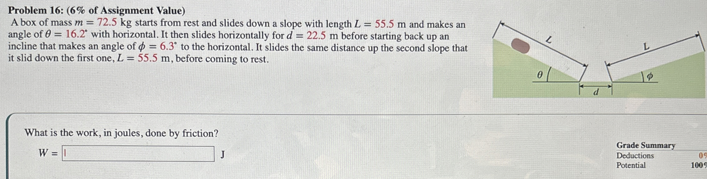 Solved Problem 16: (6% ﻿of Assignment Value)A box of mass | Chegg.com