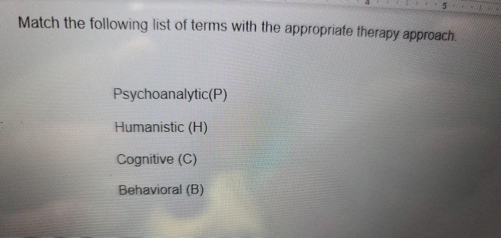 Solved Match the following list of terms with the | Chegg.com