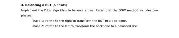 Solved 1. Printing out the tree (4 points) Implement the | Chegg.com