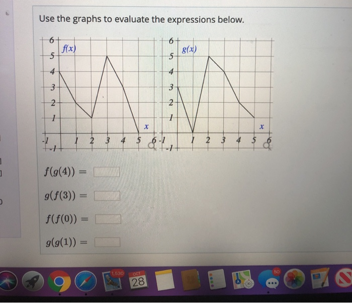 Solved Use the graphs to evaluate the expressions below. | Chegg.com