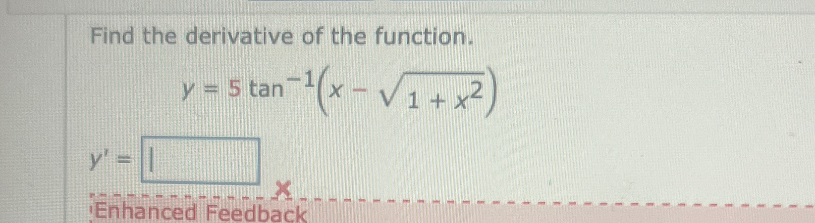 Solved Find the derivative of the | Chegg.com