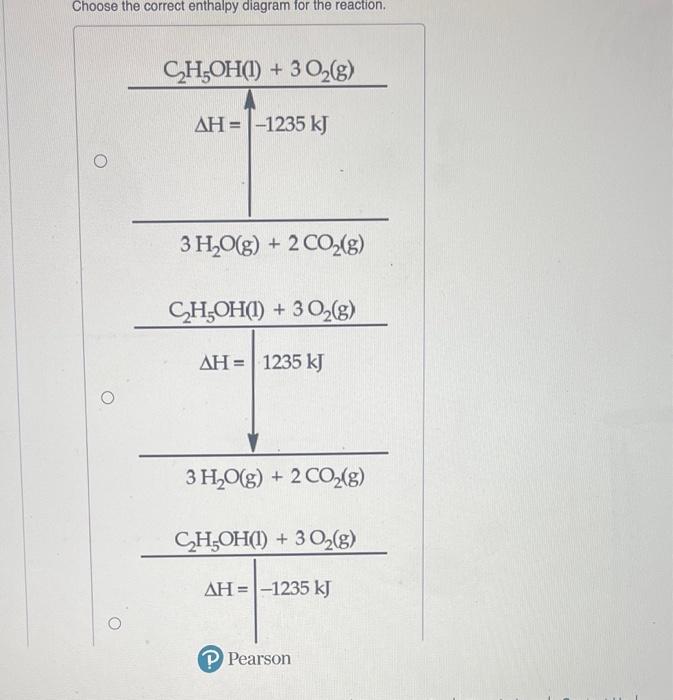 Solved The complete combustion of ethanol. C2H5OH(l), to | Chegg.com