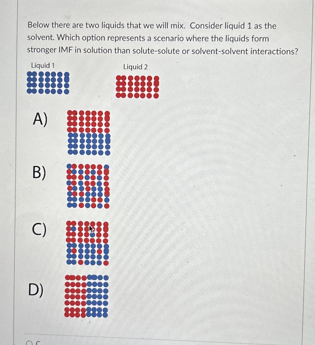 Solved Below there are two liquids that we will mix. | Chegg.com