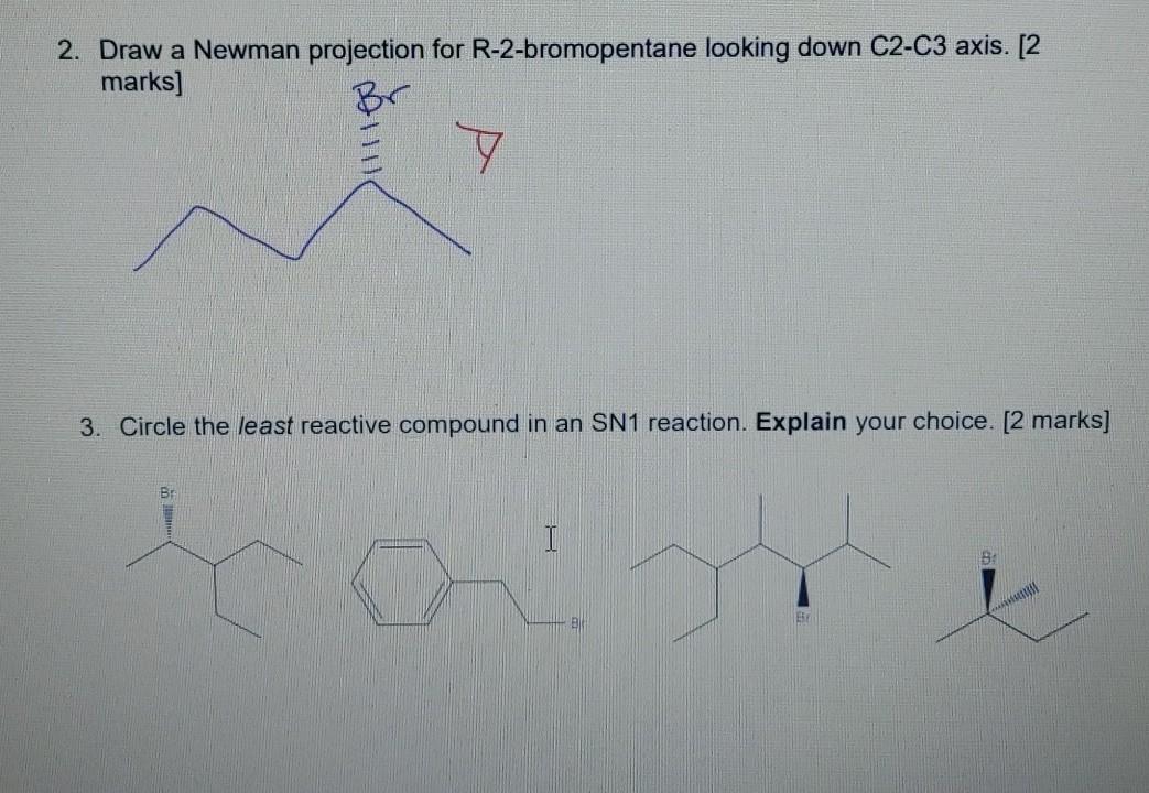 Solved 2. Draw a Newman projection for R-2-bromopentane | Chegg.com