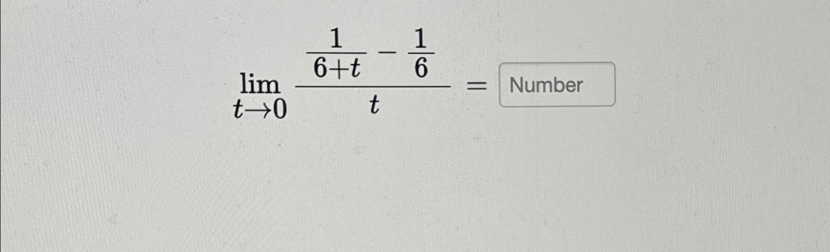 Solved limt→016+t-16t= | Chegg.com