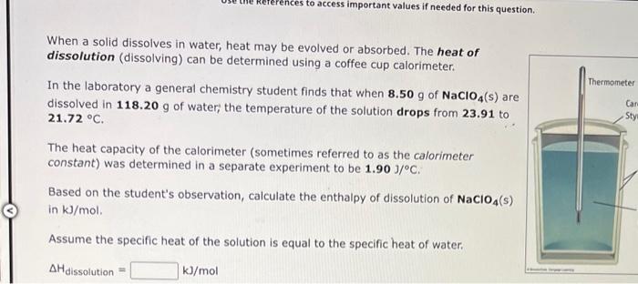Solved When a solid dissolves in water, heat may be evolved | Chegg.com