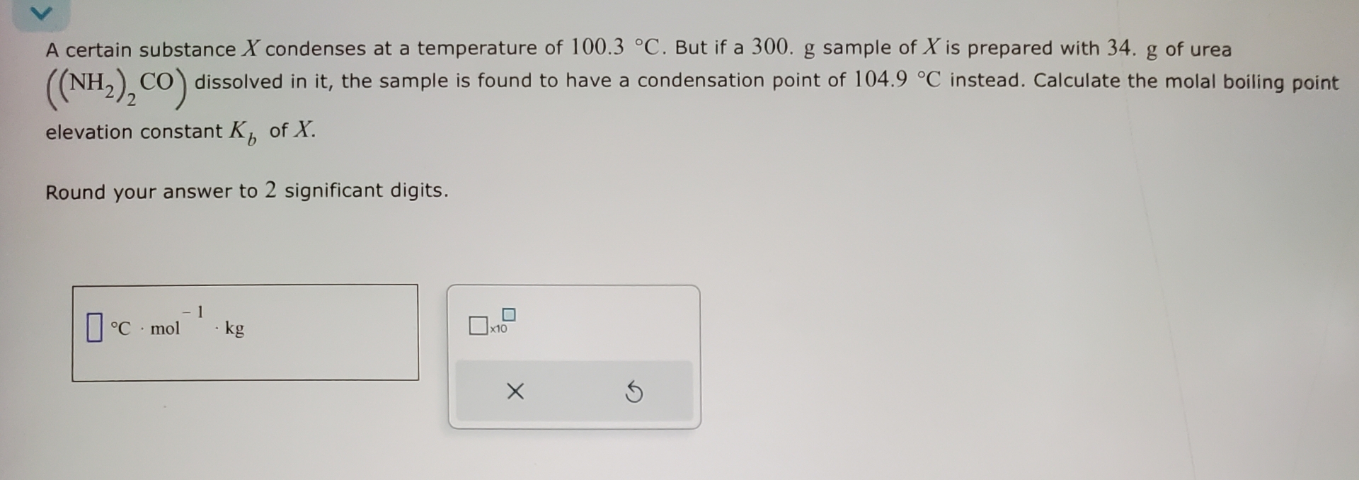 A certain substance x ﻿condenses at a temperature of | Chegg.com