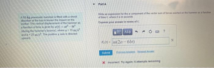 Solved Write an expe esslon for the tr component of the | Chegg.com