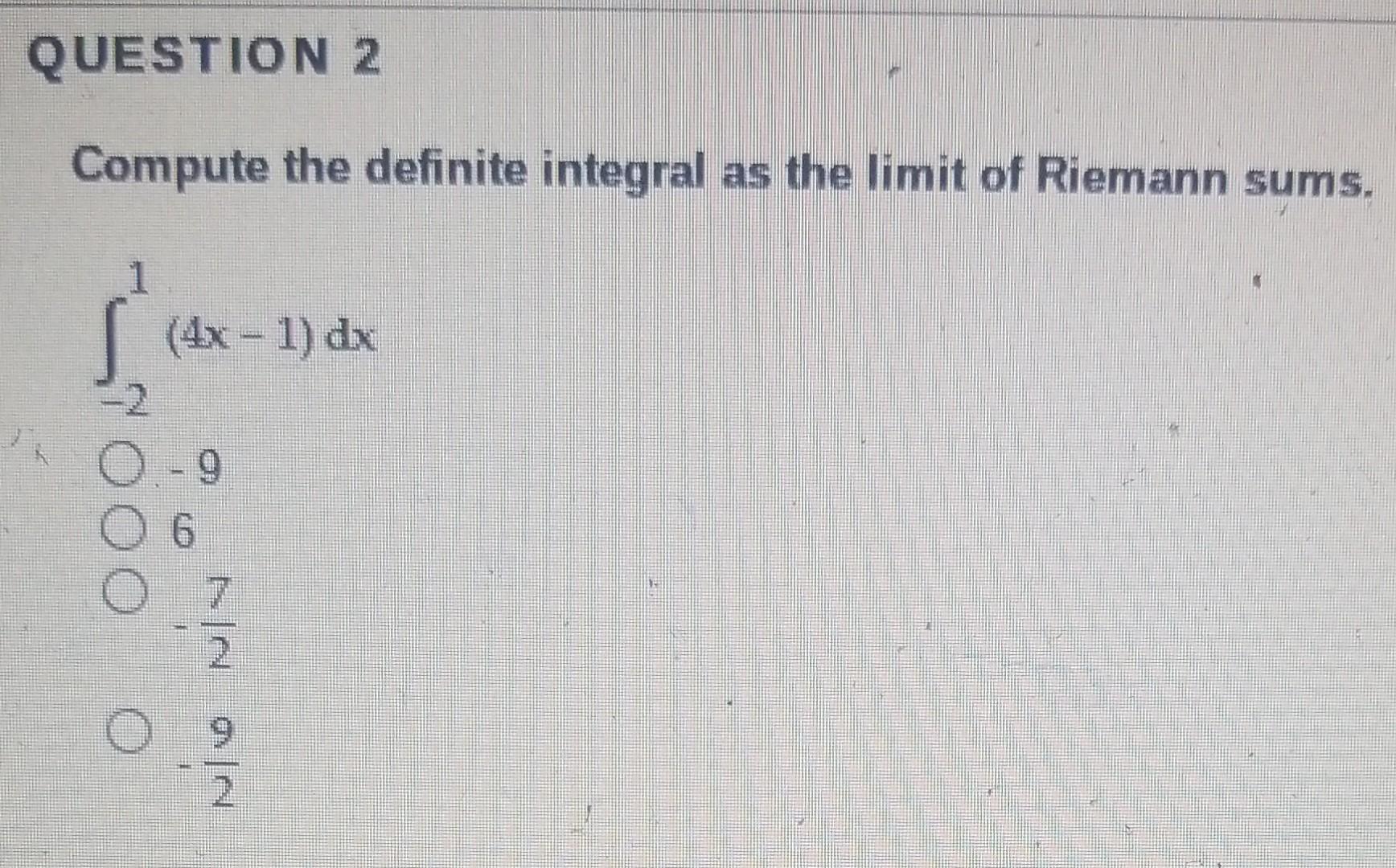 Solved Compute the definite integral as the limit of Riemann | Chegg.com
