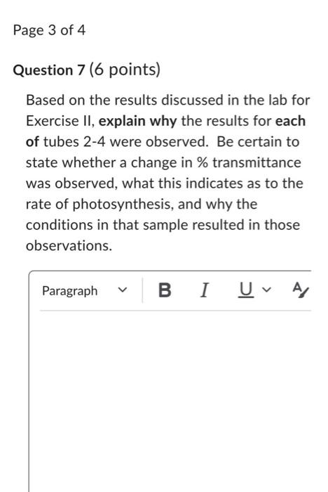 Question 7 (6 points) Based on the results discussed | Chegg.com