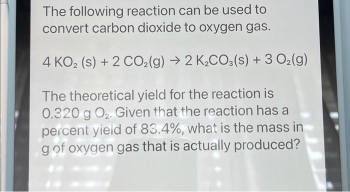 Solved The following reaction can be used to convert carbon | Chegg.com