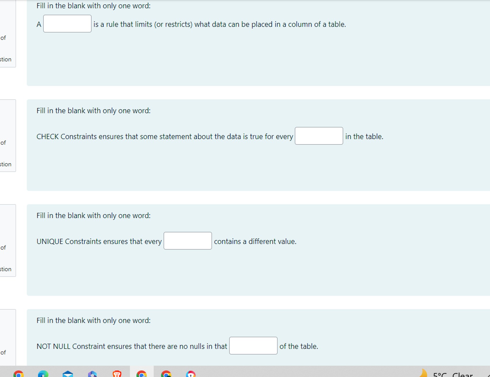Solved Fill in the blank with only one word:Ais a rule that | Chegg.com