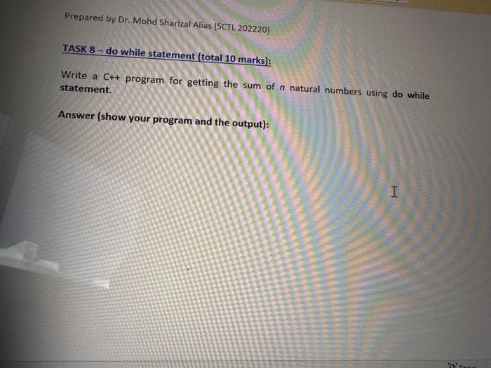 Solved Prepared by Dr. Mohd Sharizal Alias (SCTL 202220) | Chegg.com
