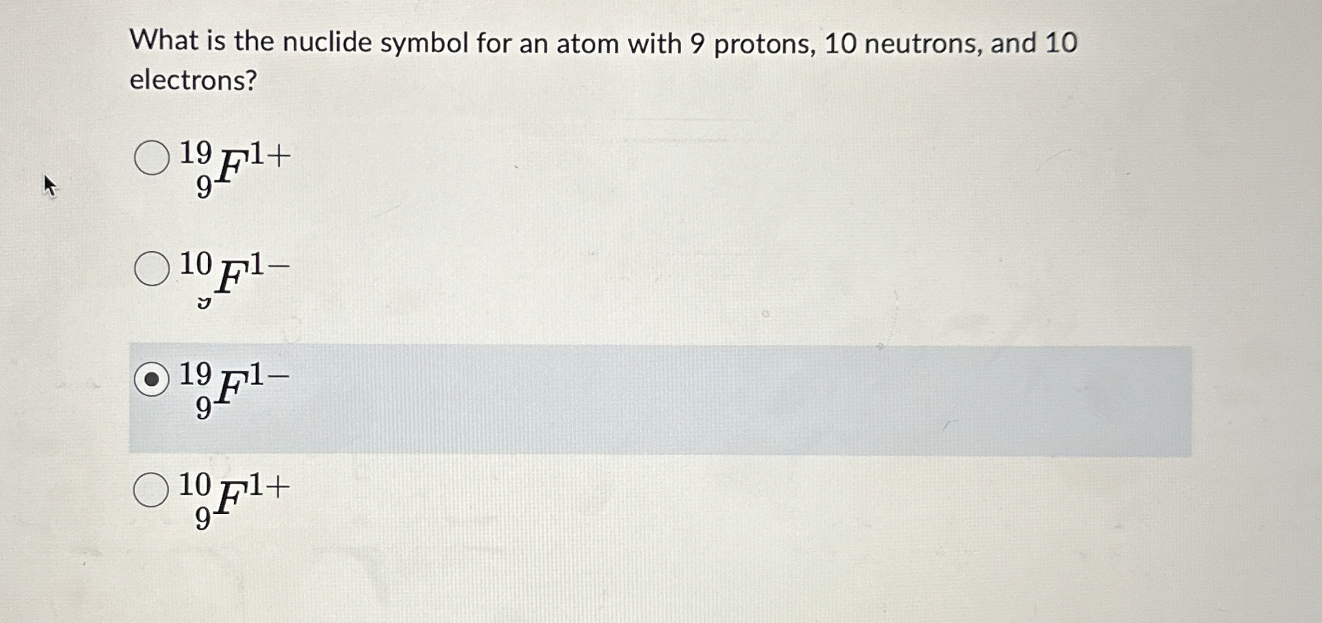 Solved What is the nuclide symbol for an atom with 9 | Chegg.com