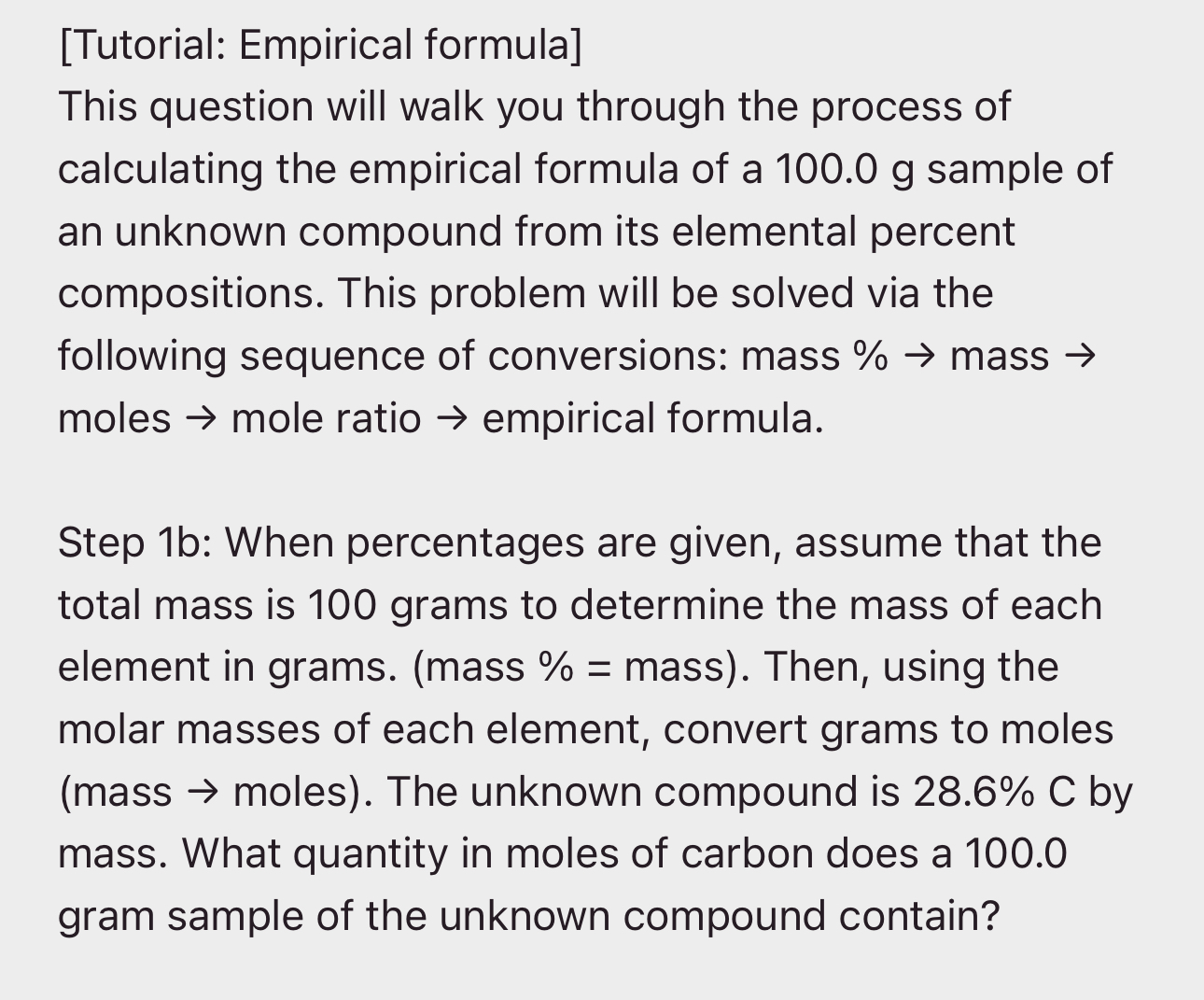 Solved [Tutorial: Empirical formula]This question will walk | Chegg.com